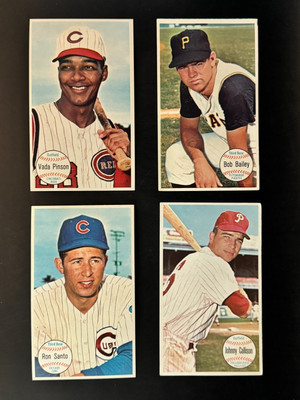 Pinson, Santo, Callison, Bailey, 1964 Topps Giants, 4 Card Lot, Cards ...