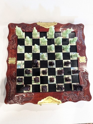 Antique Japanese Chess Set Folding Board Game Vintage Asian Chinese ...
