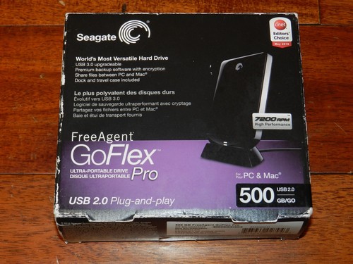 Seagate FreeAgent GoFlex PRO Portable USB External Hard Drive 500GB NEW ...