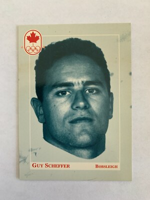 AUTOGRAPHED on back - 1992 Canadian Winter Olympics #172 Guy Scheffer ...