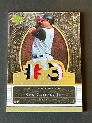 2007 UD PREMIER PATCHES 2 KEN GRIFFEY JR PP2-KG (2)4 COLOR GU JERSEY ...