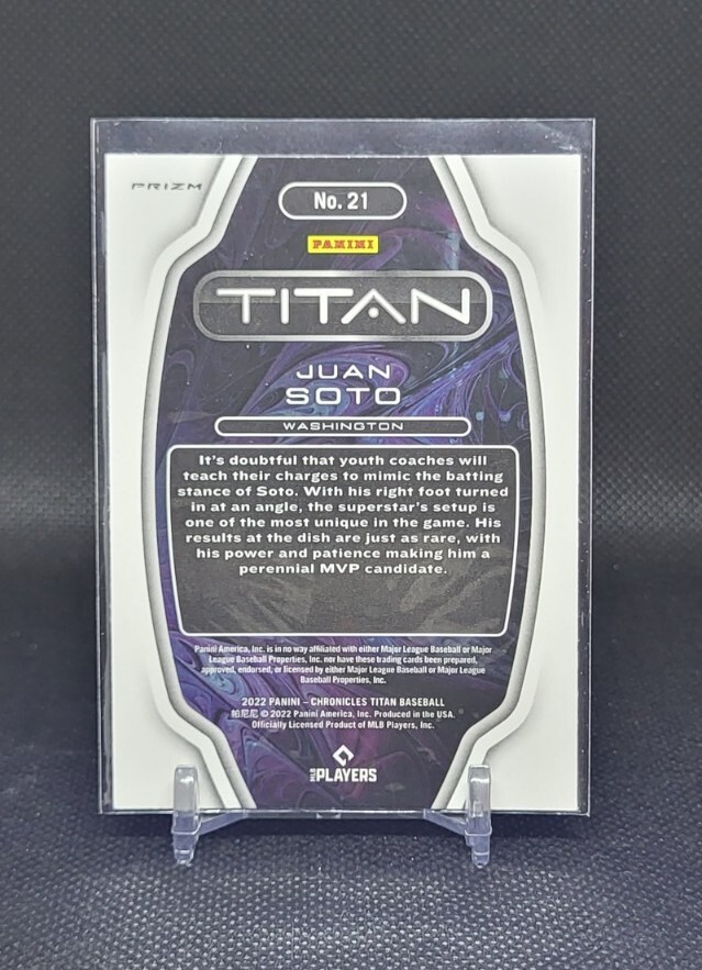 2022 Juan Soto Chronicles Titan Baseball PINK PULSAR #21 - Washington ...