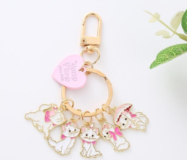 lot 10pcs cartoon cats cute Keychain Key Chain Girls boy Keyring gifts ...