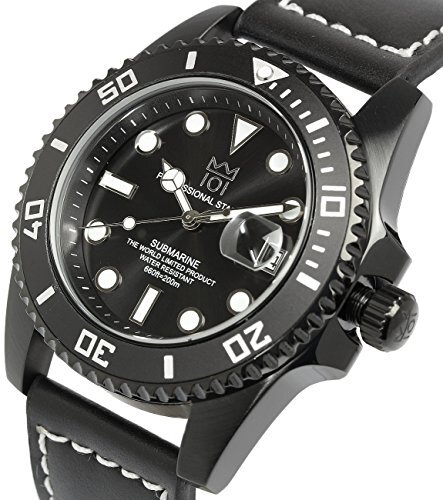 [HYAKUICHI 101] Divers 20 ATM Watch Date Reverse Rotating Bezel Men's ...