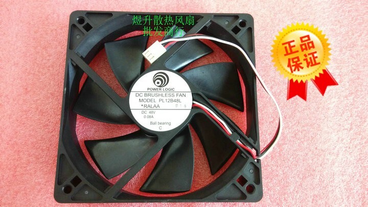 1 PCS POWER LOGIC Fan PL12B48L DC48V 0.08A 12025 12CM 3-pin silent ...
