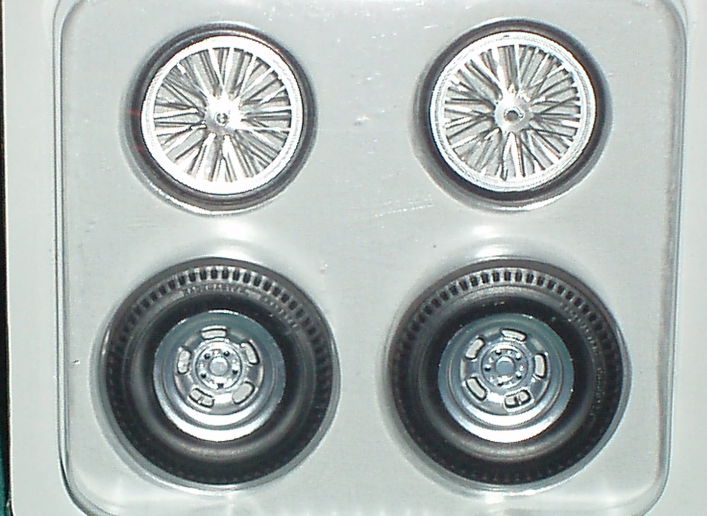 SET #2 GMP ACME TIRE SET of 4 RACING TIRES & WHEELS 2 RACING SLICKS 1/ ...