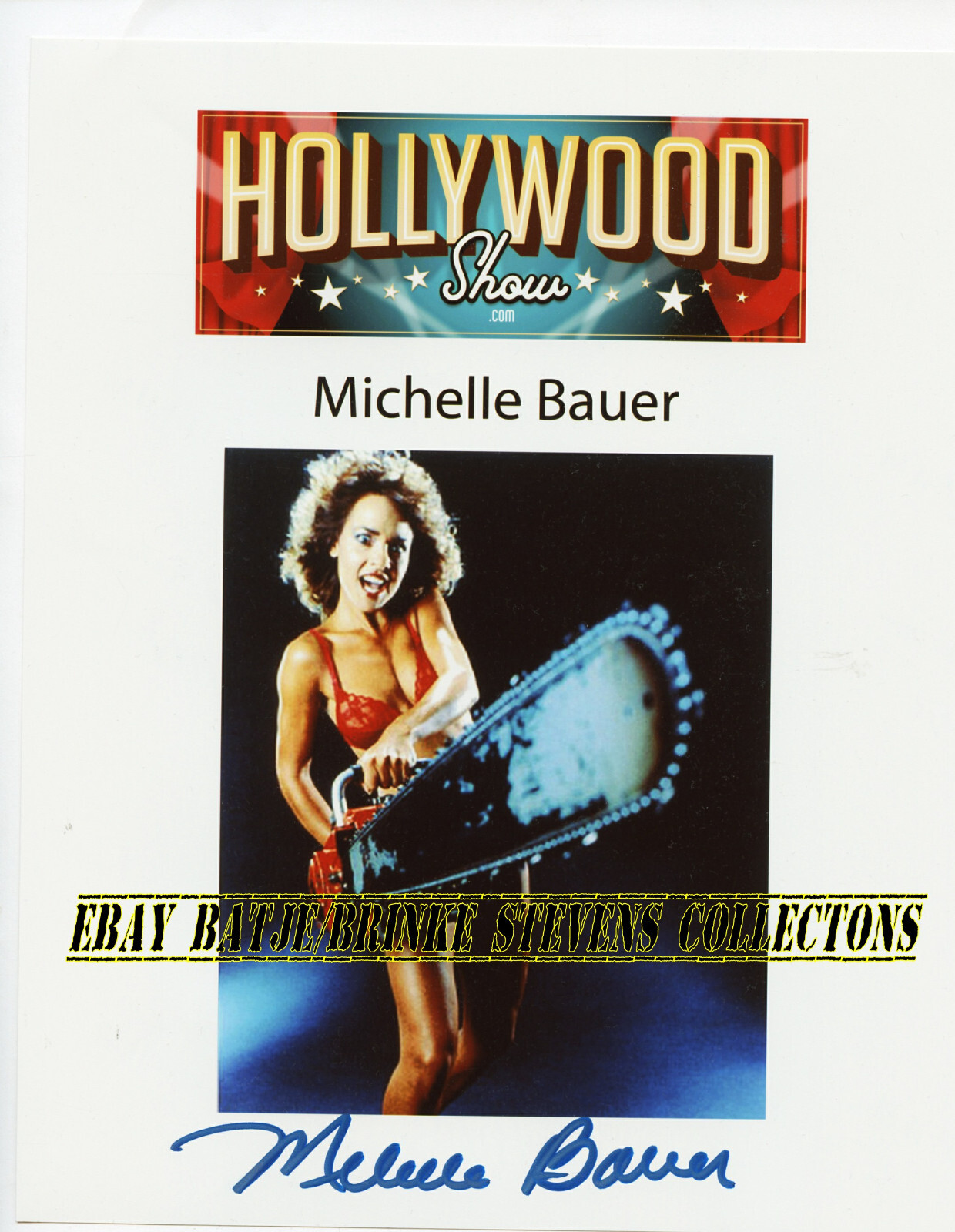 MICHELLE BAUER AUTOGRAPHED PHOTO HOLLYWOOD SHOW 2022 | eBay