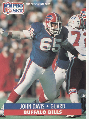 1991 Pro Set #443 John Davis NFL Buffalo Bills + (Yes 4 Free Mystery ...