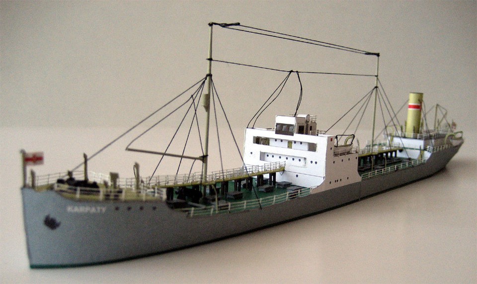 1:400 Scale Poland Tanker Karpaty Ship DIY Handcraft Paper Model Kit | eBay