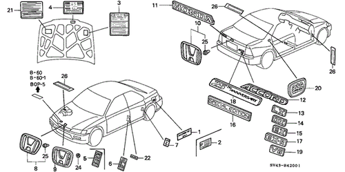 Genuine Honda Placard Specification (Usa) 42762-SV7-A00 | eBay