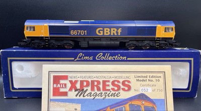 Limited Edition Lima L205122 Class 66 Diesel Loco 66701 GBRf - OO Gauge ...