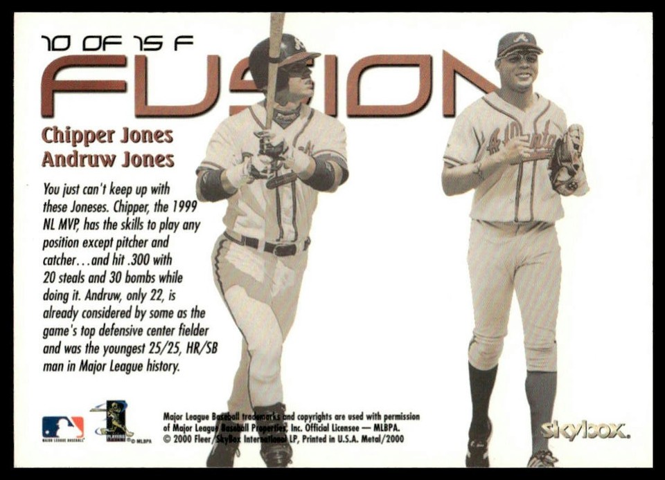 2000 Metal #10 F Chipper Jones / Andruw Jones Fusion | eBay