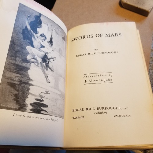 Swords of Mars by Edgar Rice Burroughs (1936, Hardcover) Barsoom Series ...