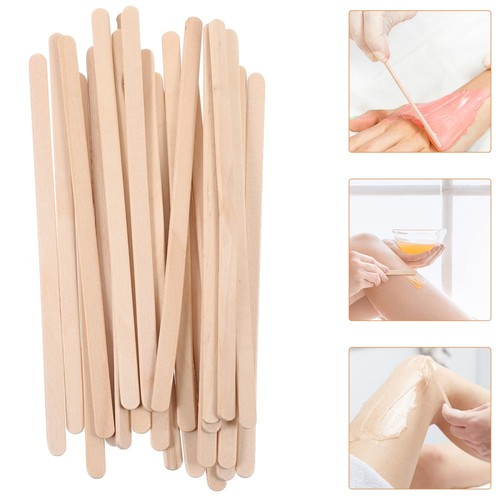 100 Pcs Wax Stick Wooden Sign Set Brow Sticks Waxing for Hair Removal ...