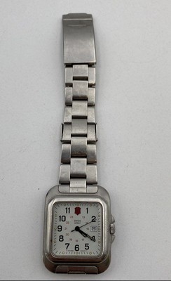Swiss Army Square Face Stainless Steel White Dial Classic Wristwatch | eBay