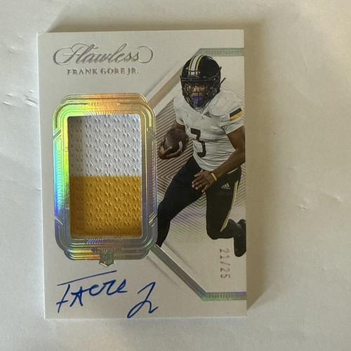 FRANK GORE JR. 2024 PANINI FLAWLESS #138 ROOKIE PATCH AUTO RPA 21/25 | eBay