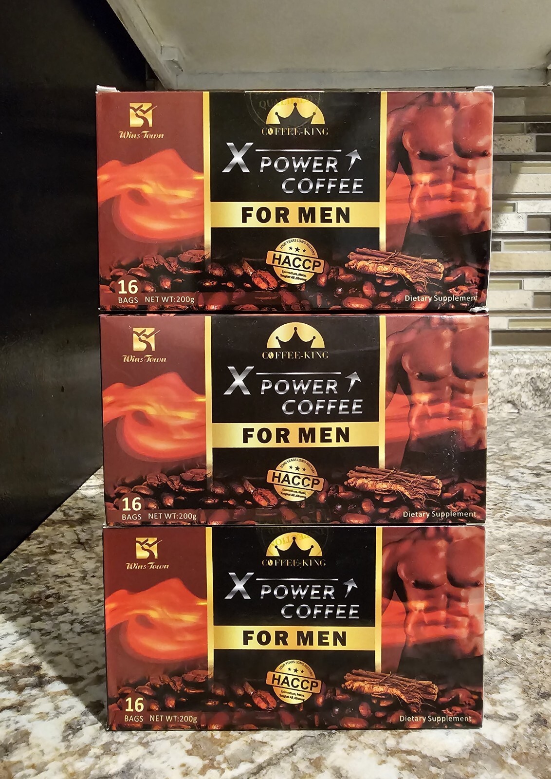3 X Power Coffee for Men Herbal Supplement Coffe Energy Maca More ...