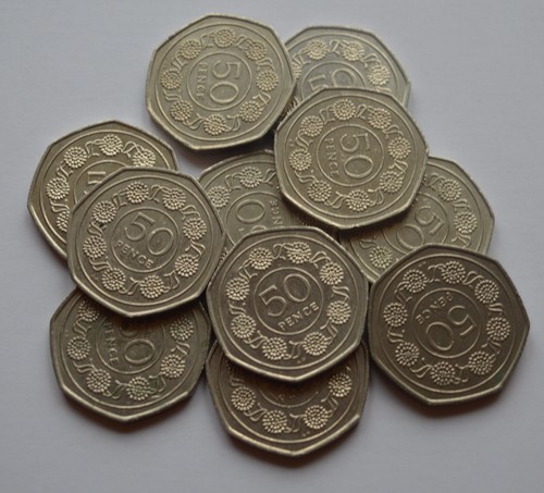 1988 Gibraltar 50p Fifty Pence Candytuft Flower DIE AA Coin | eBay UK