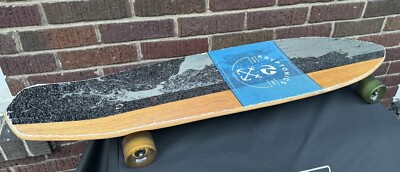 Kryptonics Wood Deck Skateboard California 35” X 9” 2-tone Green Yellow ...