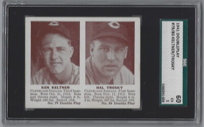 1941 Double Play #79 / #80 Ken Keltner / Hal Trosky SGC 5 EX ...