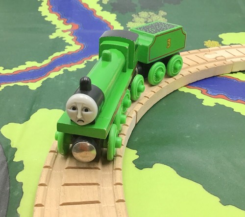 Thomas & Friends Come Out SAD FACE HENRY Engine Tender Wooden Railway ...