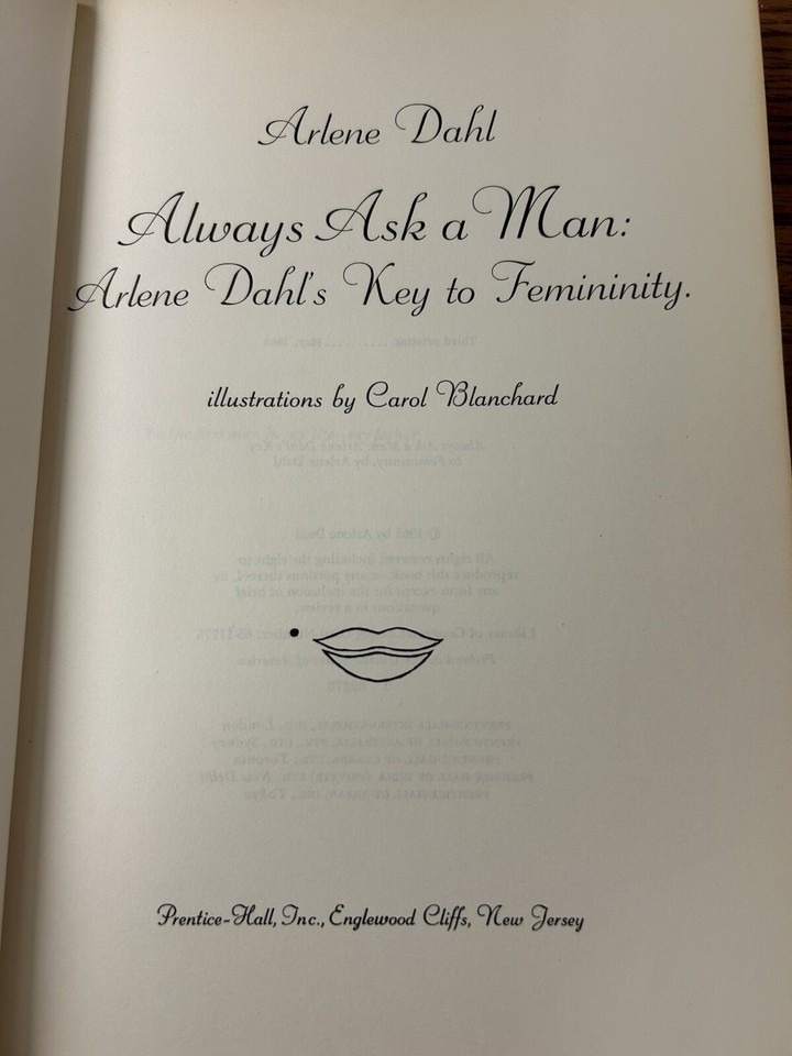 Always Ask a Man: Arlene Dahl's Key to Femininity; 1965 | eBay