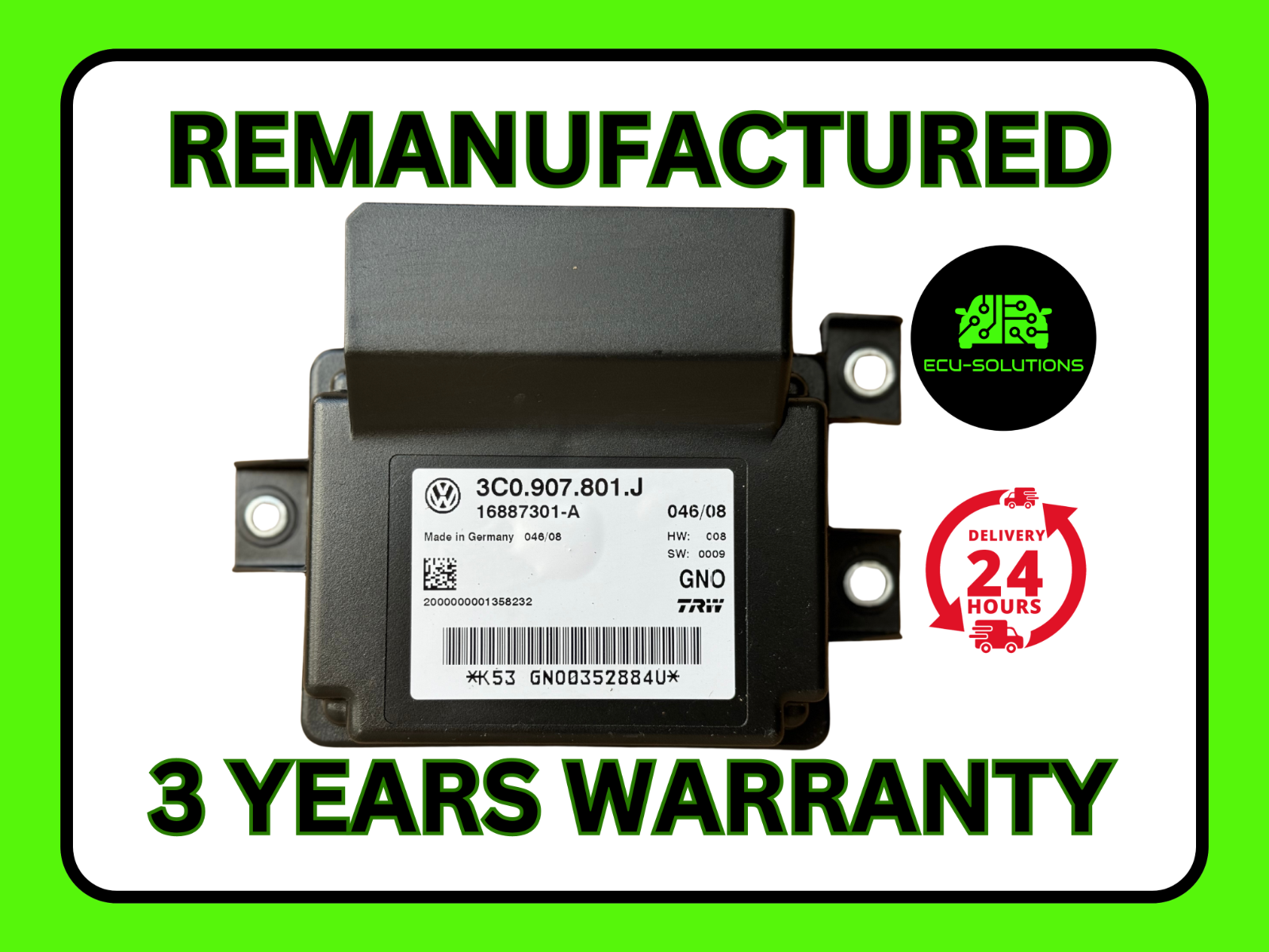 REMANUFACTURED VOLKSWAGEN PARKING BRAKE / HANDBRAKE CONTROL MODULE ...