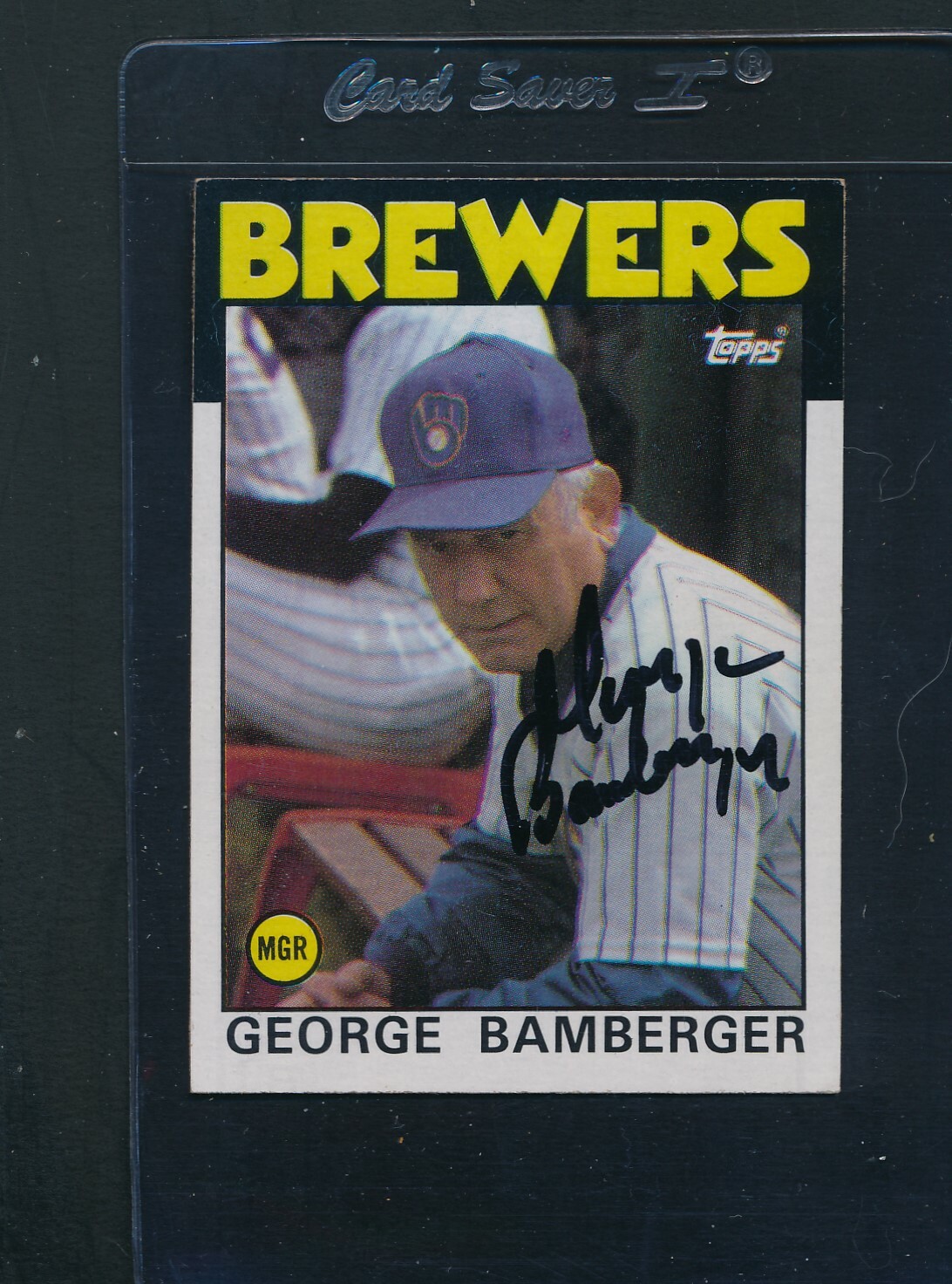 1986 Topps #21 George Bamberger Brewers Signed Auto *C3338 | eBay