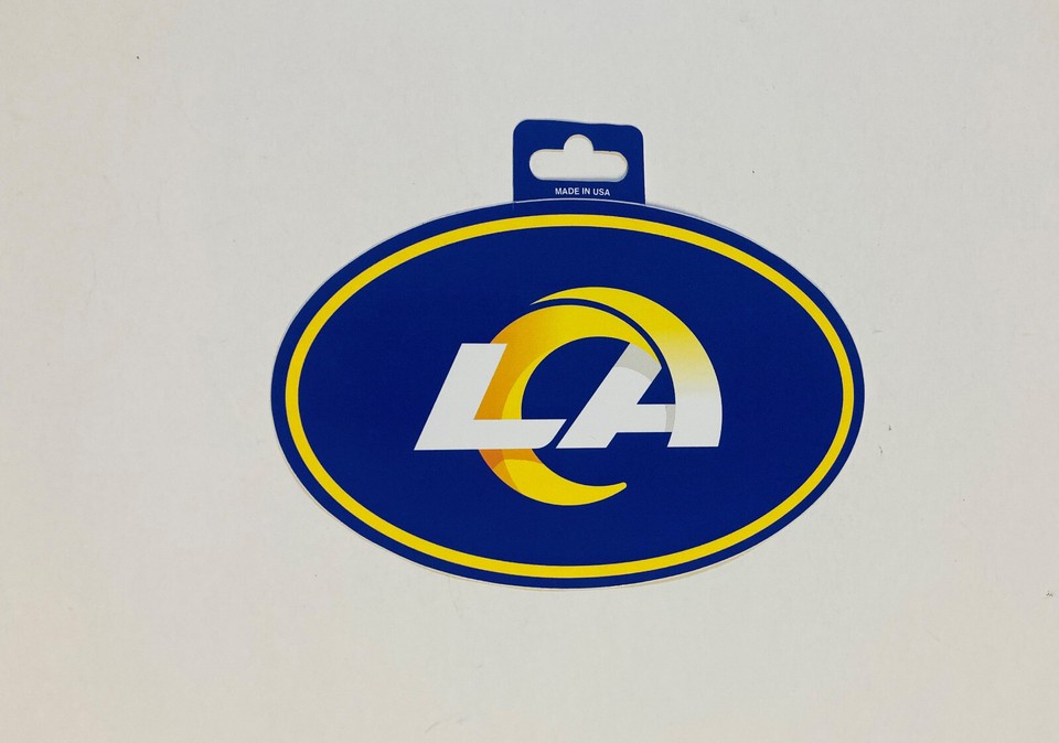Los Angeles Rams Oval Decal Sticker Full Color NEW!! 3x5 Inches Free ...
