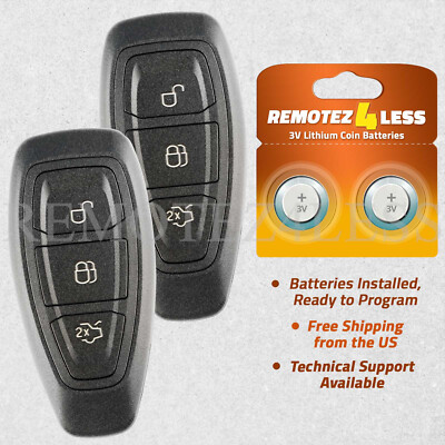 2 Keyless Entry Remote for 2013 2014 2015 2016 2017 Ford Focus Car Key ...