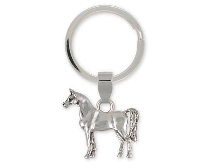 Horse Key Ring Jewelry Sterling Silver Handmade Horse Key Ring EQU8-KRE ...