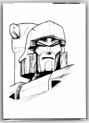Megatron Sketch Card - Scott Sketches Trading Card Print Fan Art | eBay