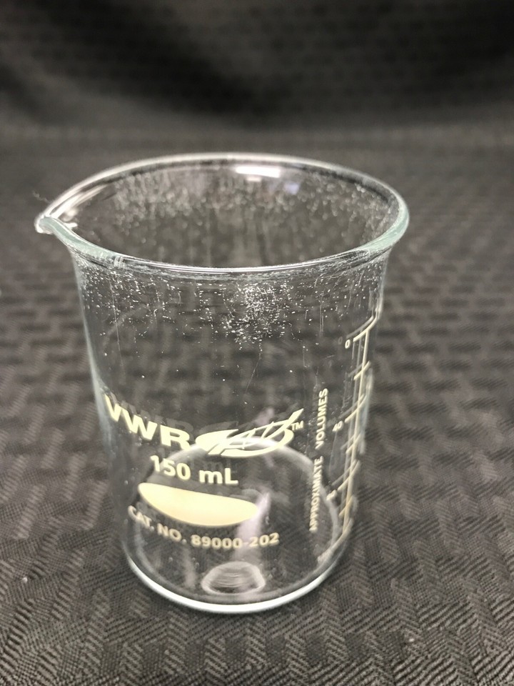 VWR Glass 150mL Dual Scale Low Form Graduated Griffin Beaker 89000-202 ...