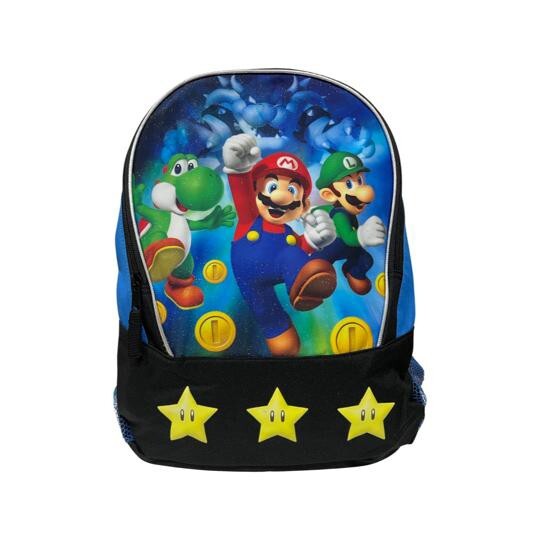 Super Mario Backpack For Kids And Adults, Blue And Black | eBay