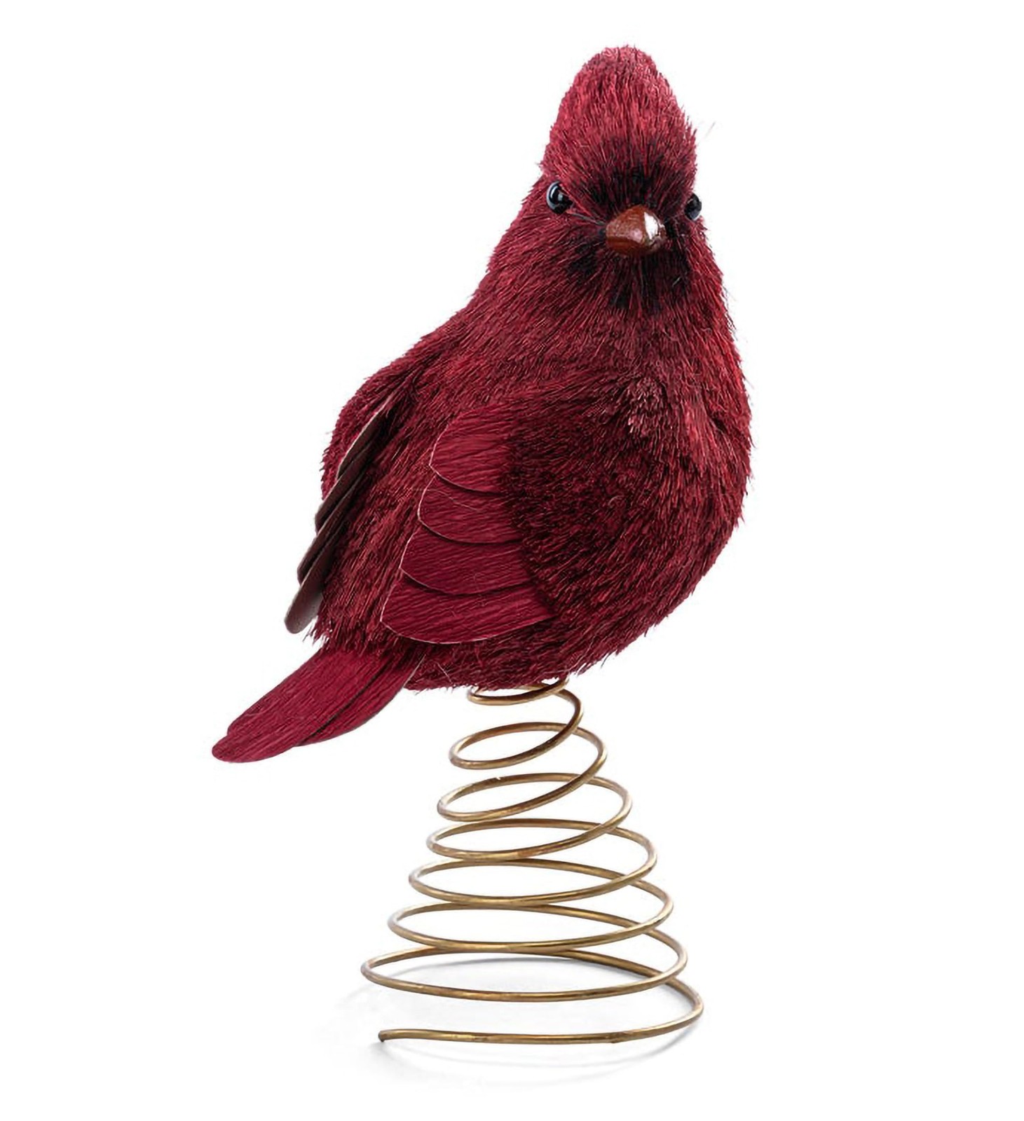 Napco 6 inch Majestic Red Cardinal Christmas Tree Topper with Gold ...