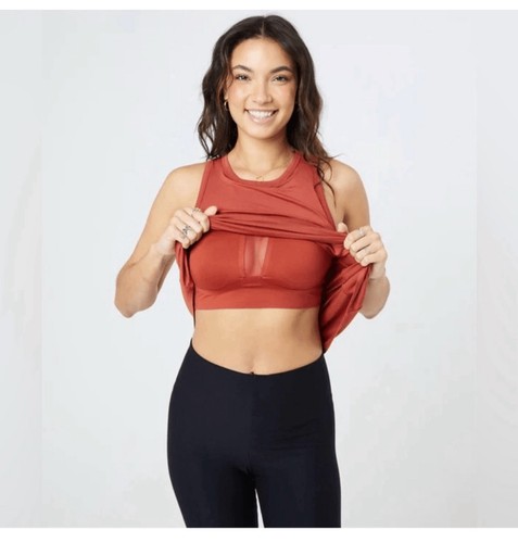 SHEBIRD Freedom Racerback Bra Tank XL 7 40DD 42C 42D 44B red orange ...