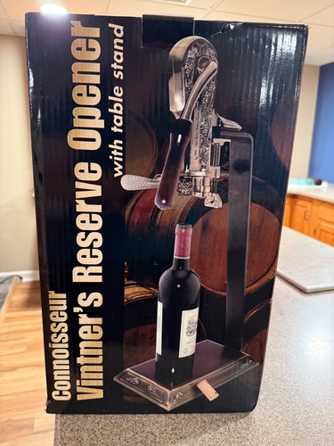 Vintners Reserve Bartop Wine Bottle Opener with Cork Screw & Table Top ...