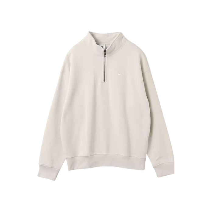 Nike Solo Swoosh Quarter Zip Light Bone White Asia Official | eBay