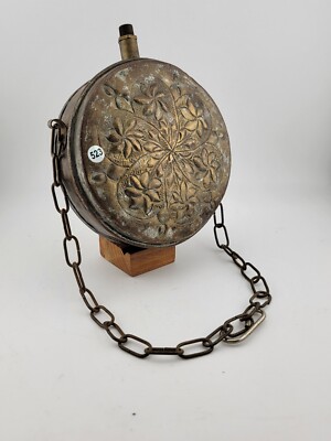 ANTIQUE OTTOMAN/ MOROCCAN ISLAMIC ORIENTAL ORNATE BRASS GUN POWDER ...