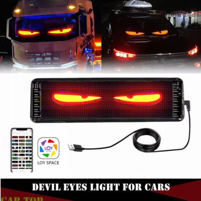1/2PCS DIY Eyes Led for Car Window Colorful Eye Lamp Soft Screen Car ...