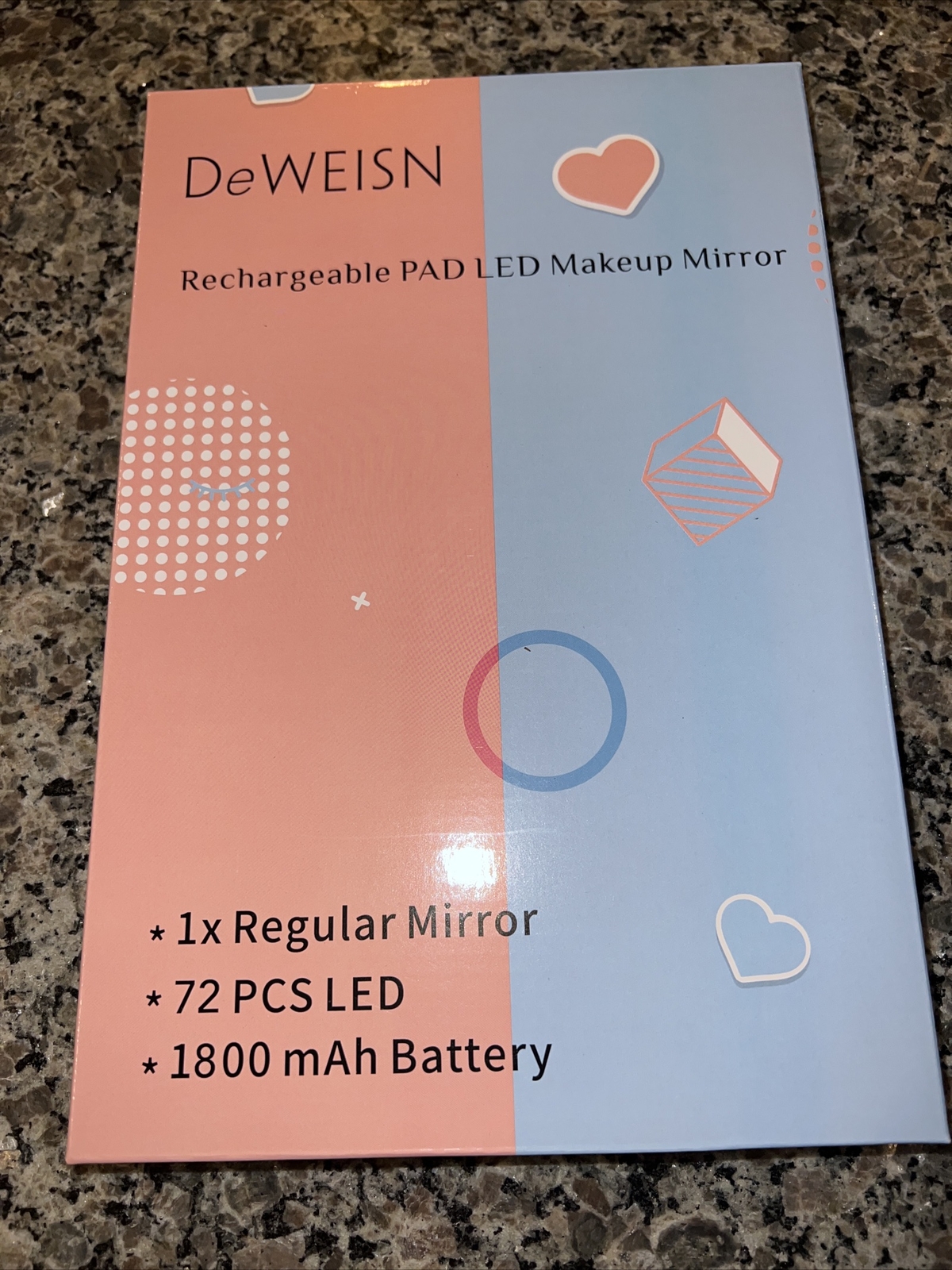deweisn Folding Travel Mirror Lighted Makeup Mirror with 72 LEDs 3 ...
