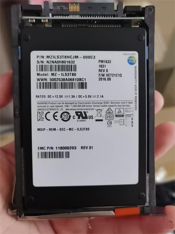 EMC 005051749 118000203 3.84TB 2.5" SAS SSD Solid State Drive。 | eBay