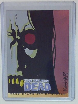 WALKING DEAD COMIC SKETCH CARD SET 2: ZOMBIE ARTIST BRYAN TILLMAN BT02 ...