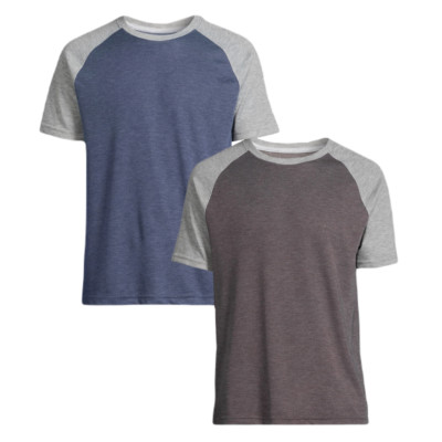 Lot of 2 Size S George Mens Raglan Sleeve Small T-Shirts, Dark Gray ...