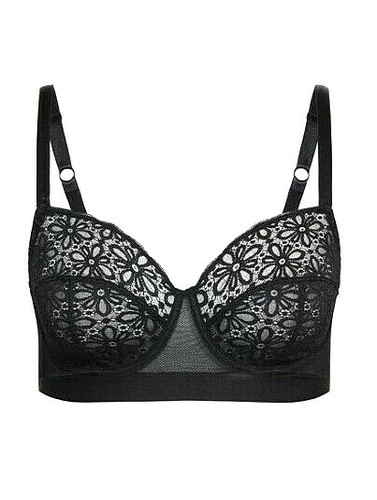 CITY CHIC Bra plus sz 18C / 40C Johanna Longline Underwire stretch lace ...