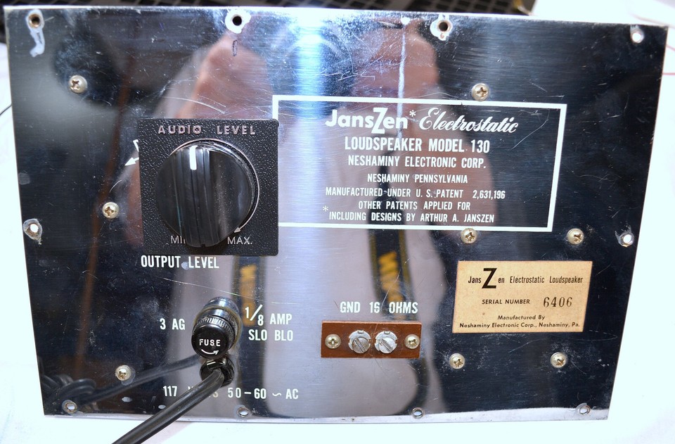 JANSZEN RTR ELECTROSTATIC TWEETER PANEL POWER SUPPLY'S ELECTROSTAT ...