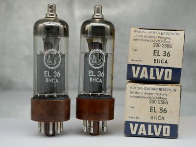 pair EL36 = 6П31С Valvo Mullard brown Base Röhre tube Valvola NEW in ...