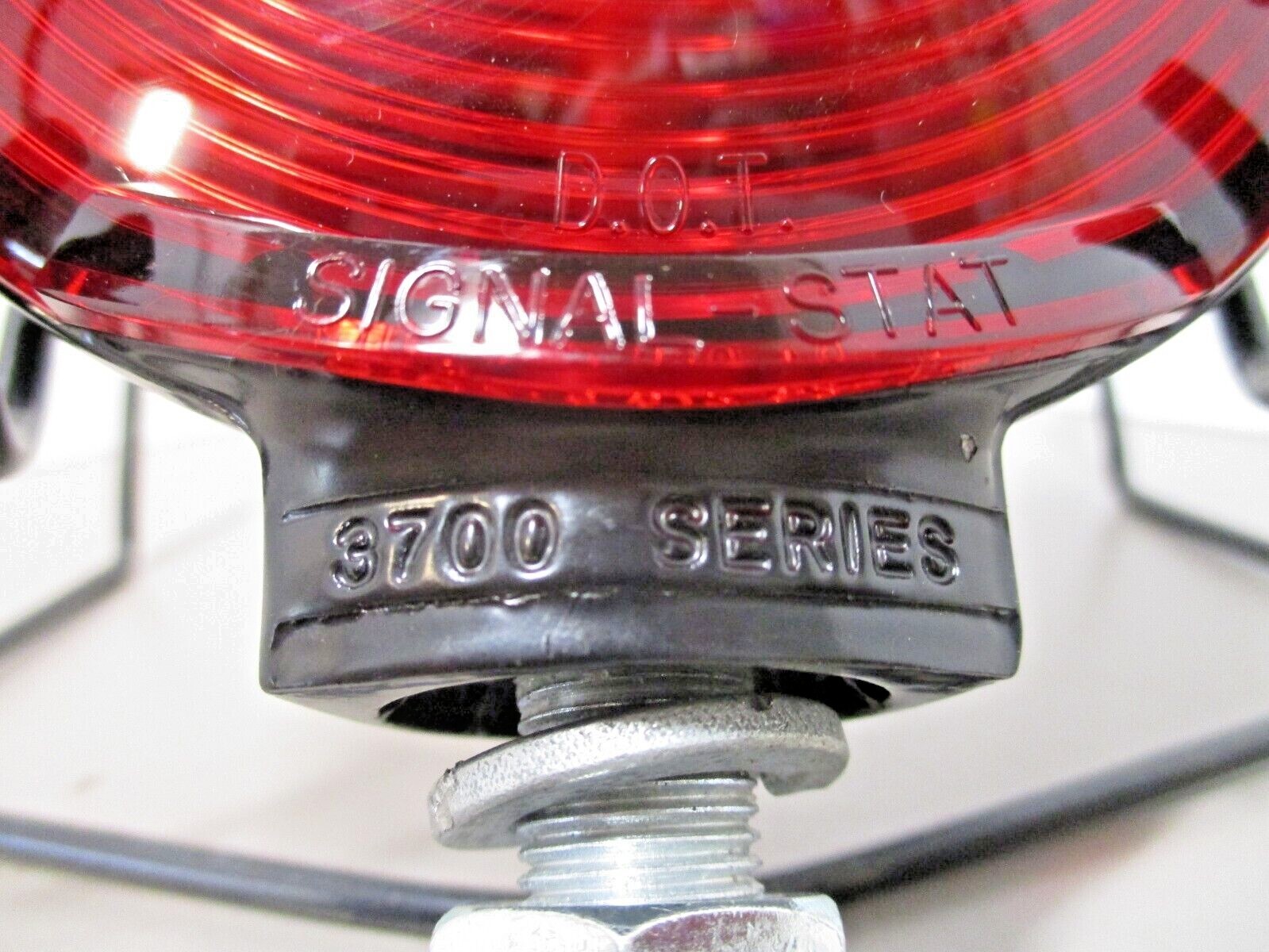 Signal-Stat 3700 Series 4" Aluminum Lamp Black Housing Red Lens ...