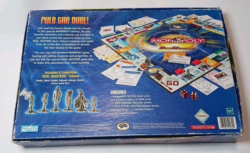 Monopoly Duel Masters Special Edition Board Game Parker Brothers 2005 ...