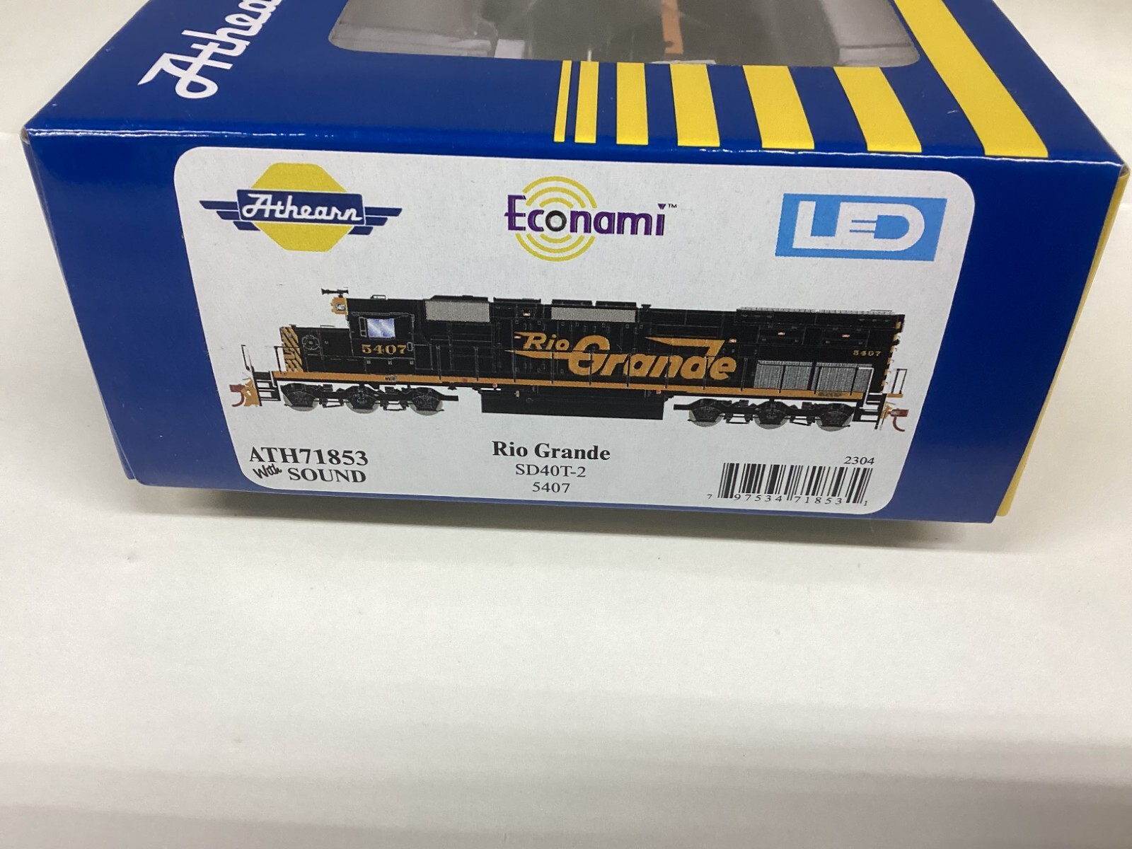 Athearn #71853 HO scale “Rio Grande” SD40T-2 with DCC & SOUND Rd. #5407 ...